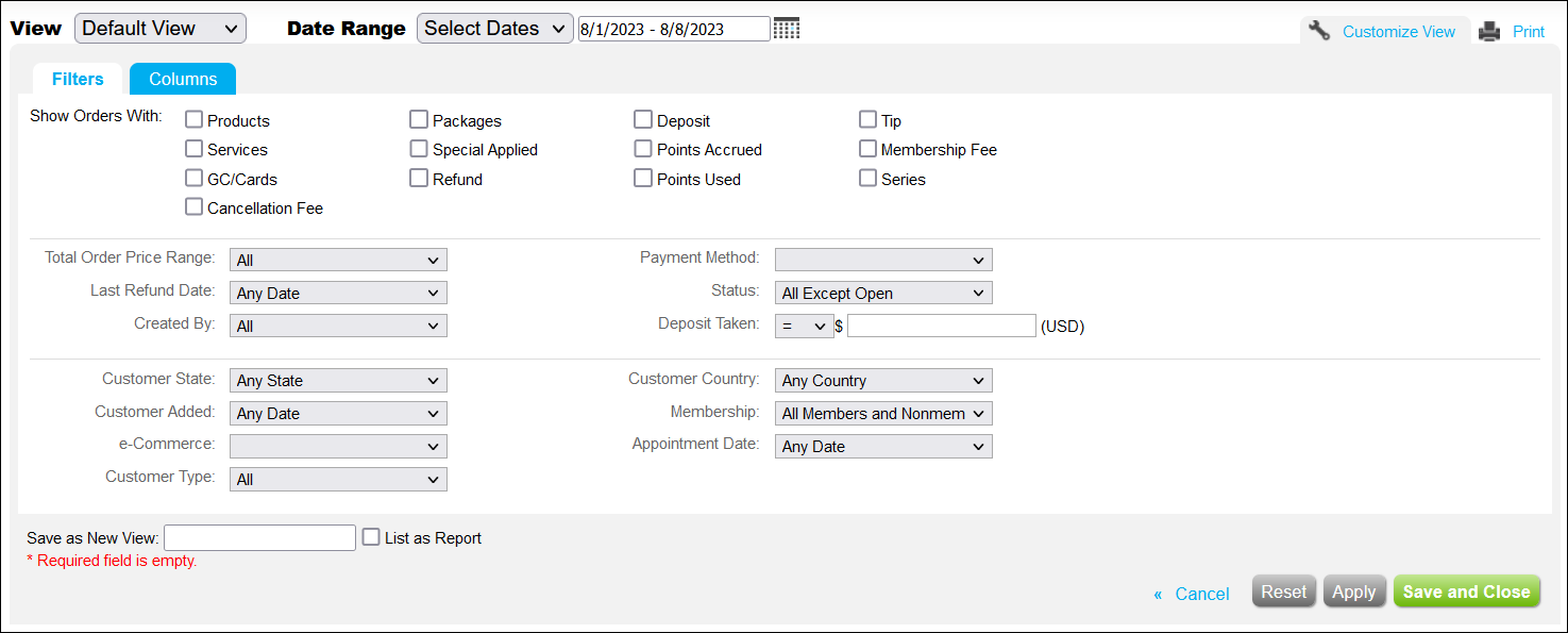 How to create customized views of orders (Booker video tutorial)