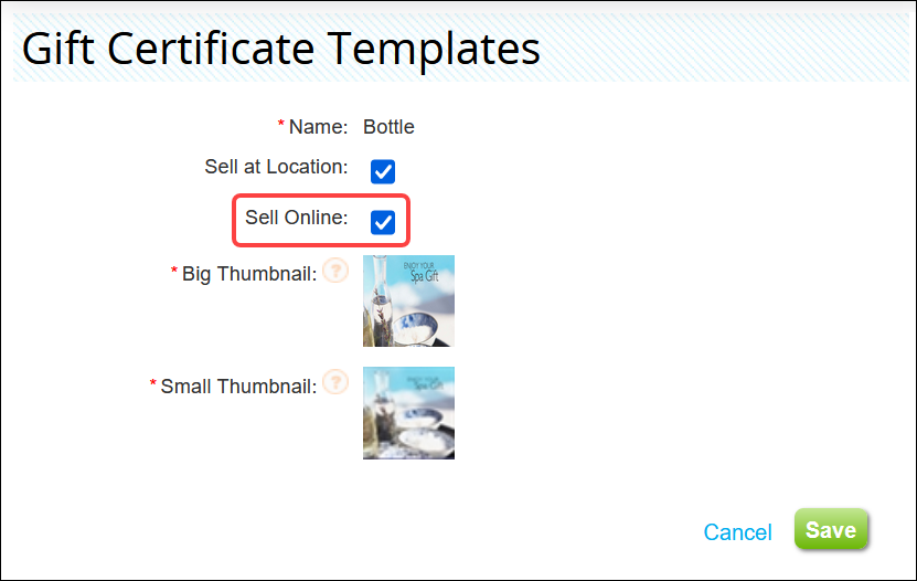 How to sell gift certificates online (Booker)