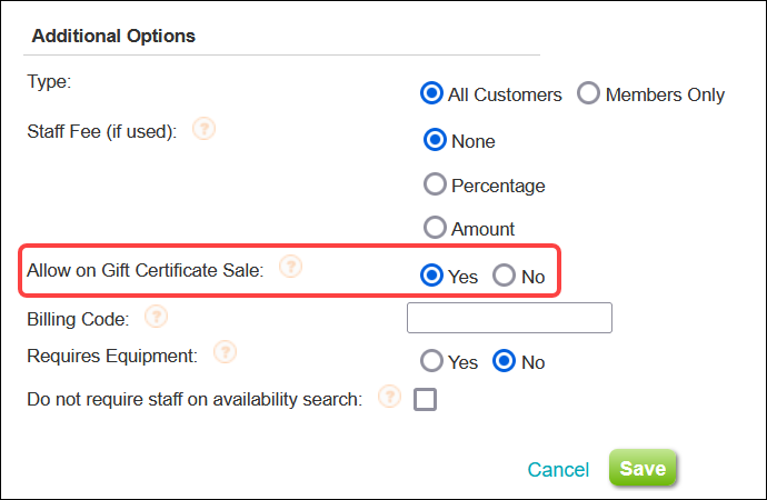 How to sell gift certificates online (Booker)