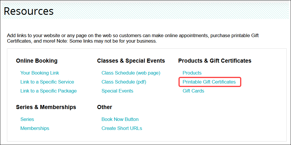 How to sell gift certificates online (Booker)