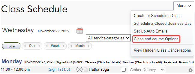 Client Check In screen