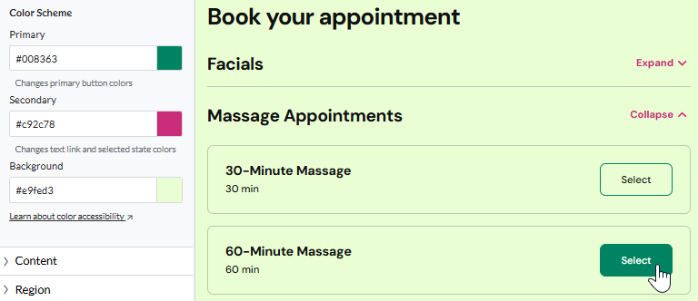 New Appointment widget v2 setup and options (branded web widgets)