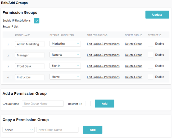 Staff Permissions Explained