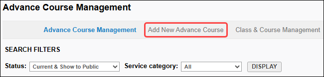 Advance Course Management