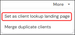 How to locate the client management screens and set up a default client ...