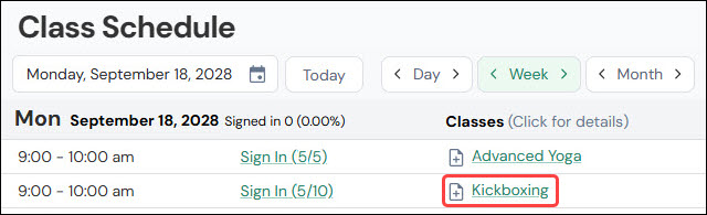 How to update class details using the Edit a Class screen