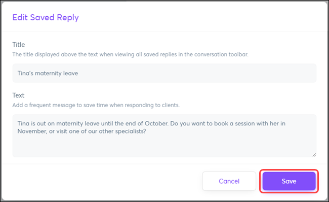 How to create and manage Saved Replies (Messenger, Messenger[ai])