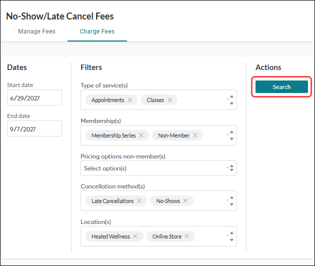 How to charge no-show/late cancel fees